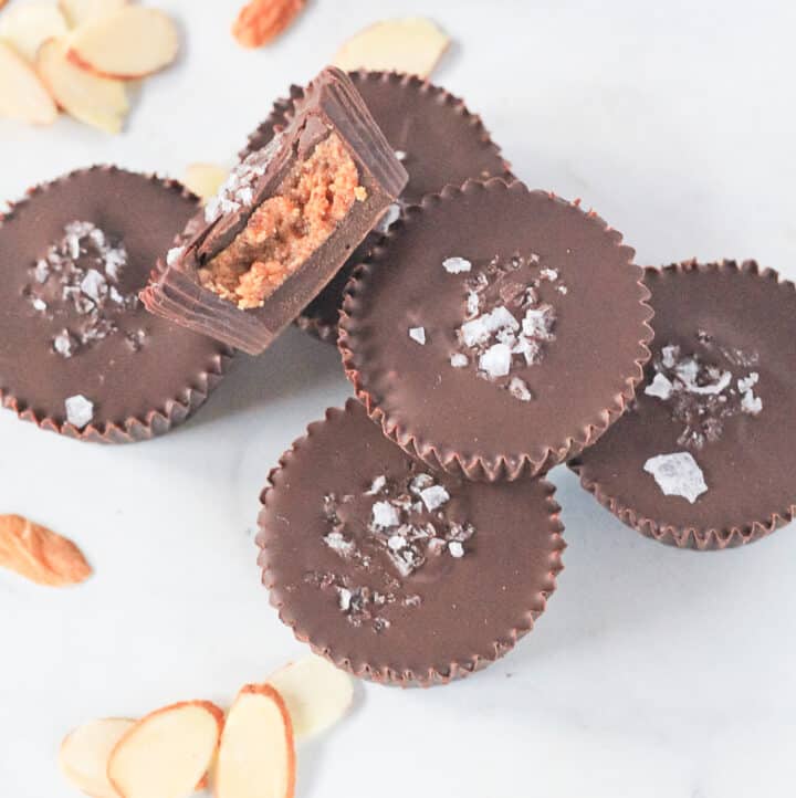 Almond Butter Cups - Finished with Salt
