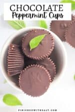 Chocolate Peppermint Cups - Finished with Salt