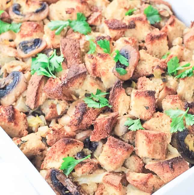 Gluten Free Thanksgiving Stuffing - Finished with Salt