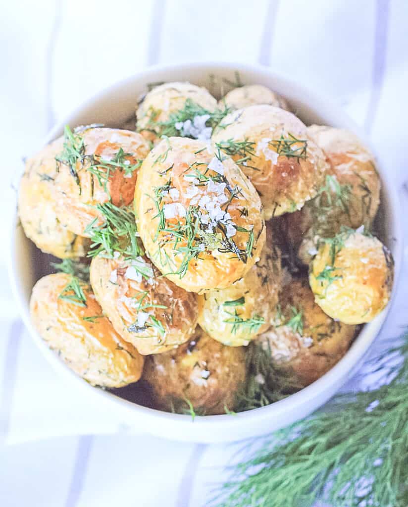Dill Roasted Potatoes {Whole30 + Paleo + Gluten Free} - Finished with Salt