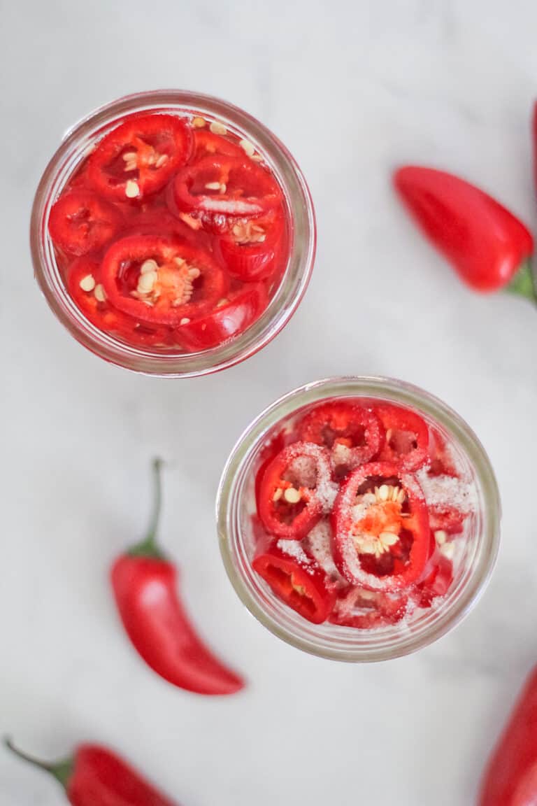 How To Preserve Chillies - Finished with Salt