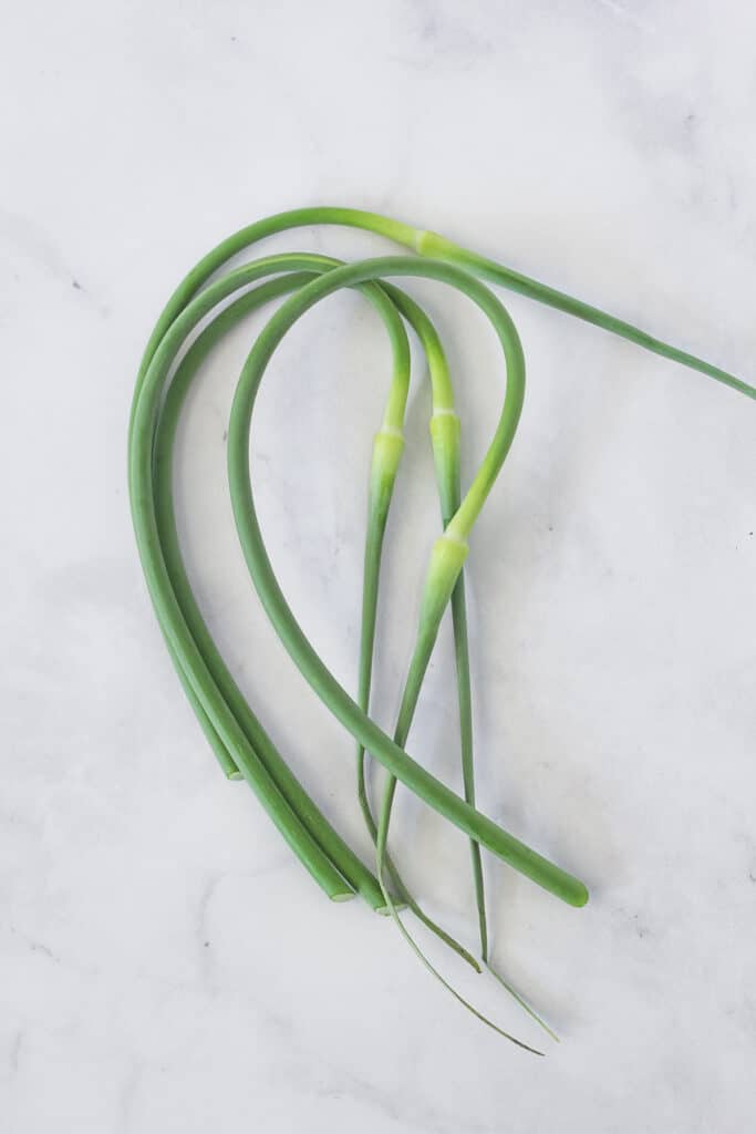How To Store Garlic Scapes - Finished with Salt